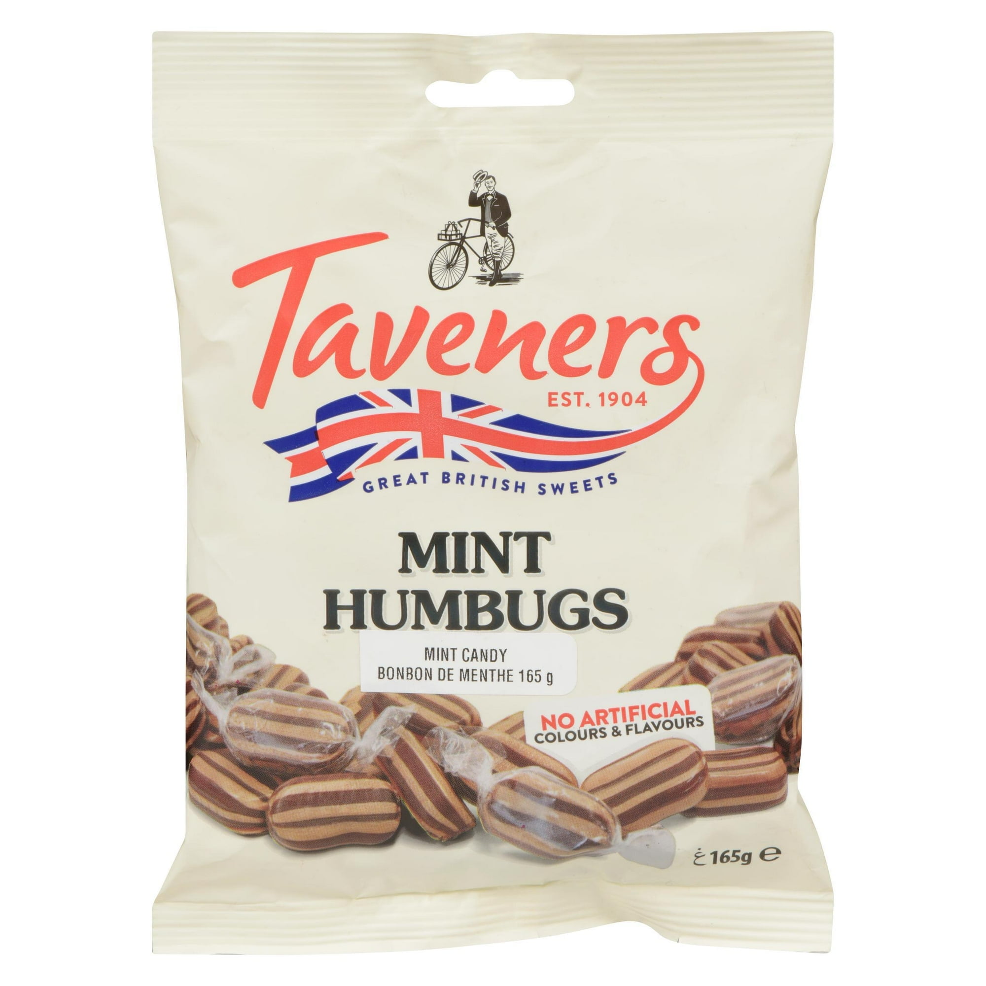 Click here for Taveners Mint Humbugs Bag 165 G prices