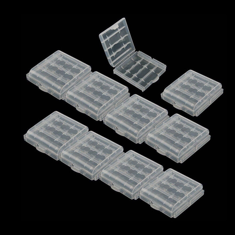 Clear Hard Plastic Case Holder Storage Box For Rechargeable AA AAA ...