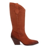 Sam Edelman Jamie Mesa Rust Side Zipper Pointed Toe Block Heel Western ...