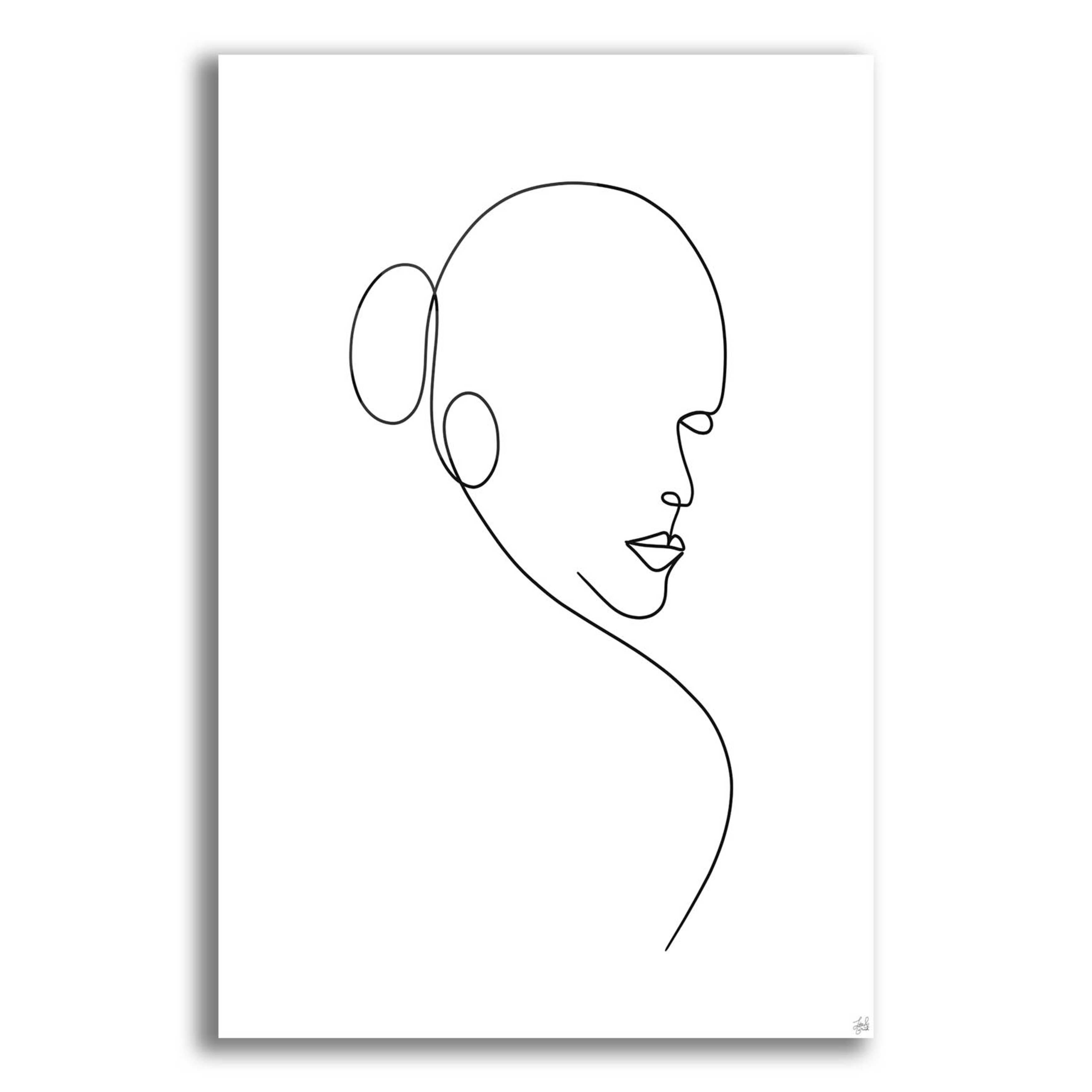 Epic Art 'Line Lady 1' by Line and Brush, Acrylic Glass Wall Art, 12 ...