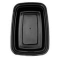 32 oz. Black Rectangular Microwavable Food Take-Out Containers w/Lid ...