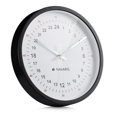 Uxcell 12" Analog Dial Wall Clock, Silent Non Ticking, Battery Operated ...