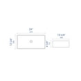 ALFI brand ABC902-W White 24" Modern Rectangular Above Mount Ceramic ...