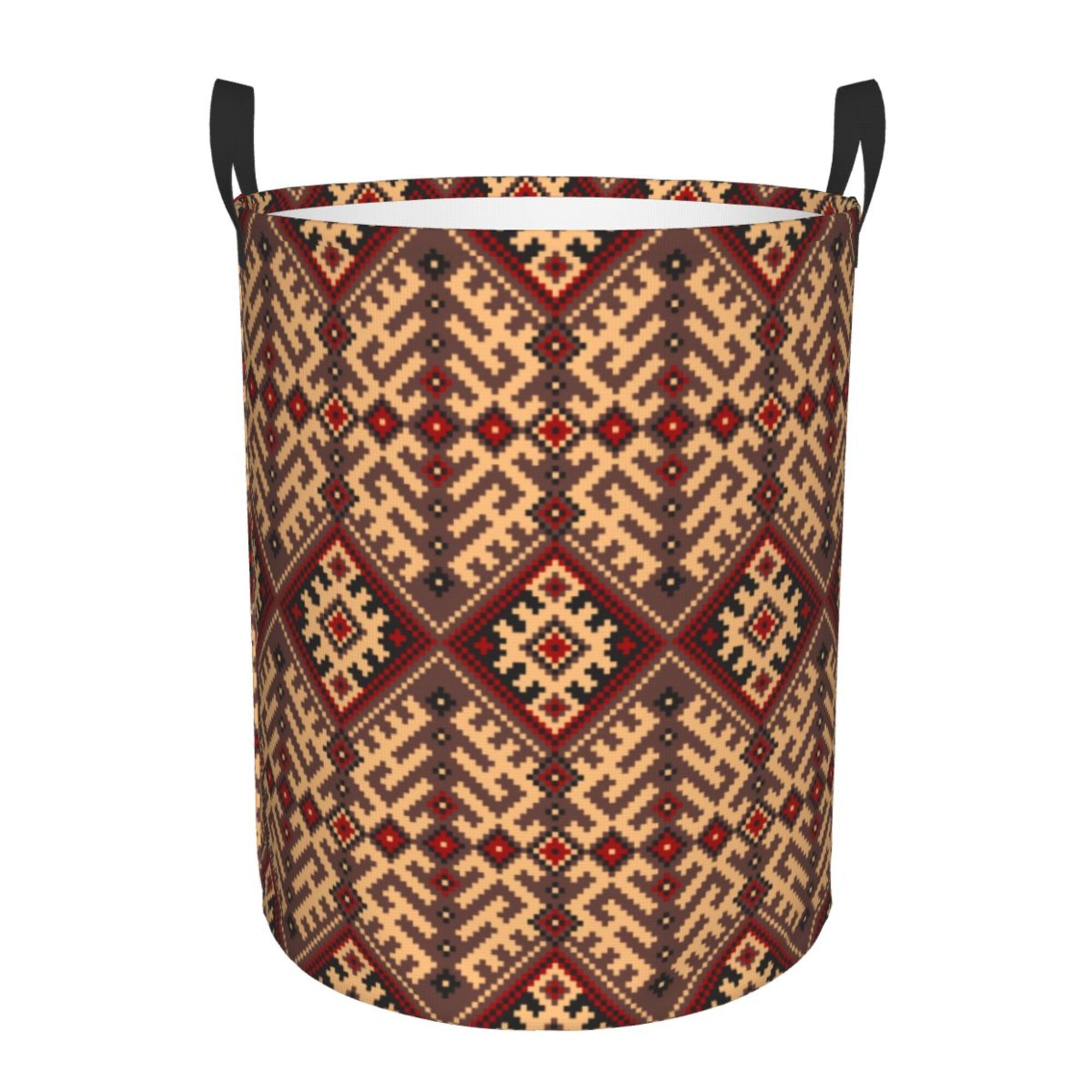 TEQUAN Waterproof Laundry Hampers, Boho Folk Ethnic Embroidery Pattern ...
