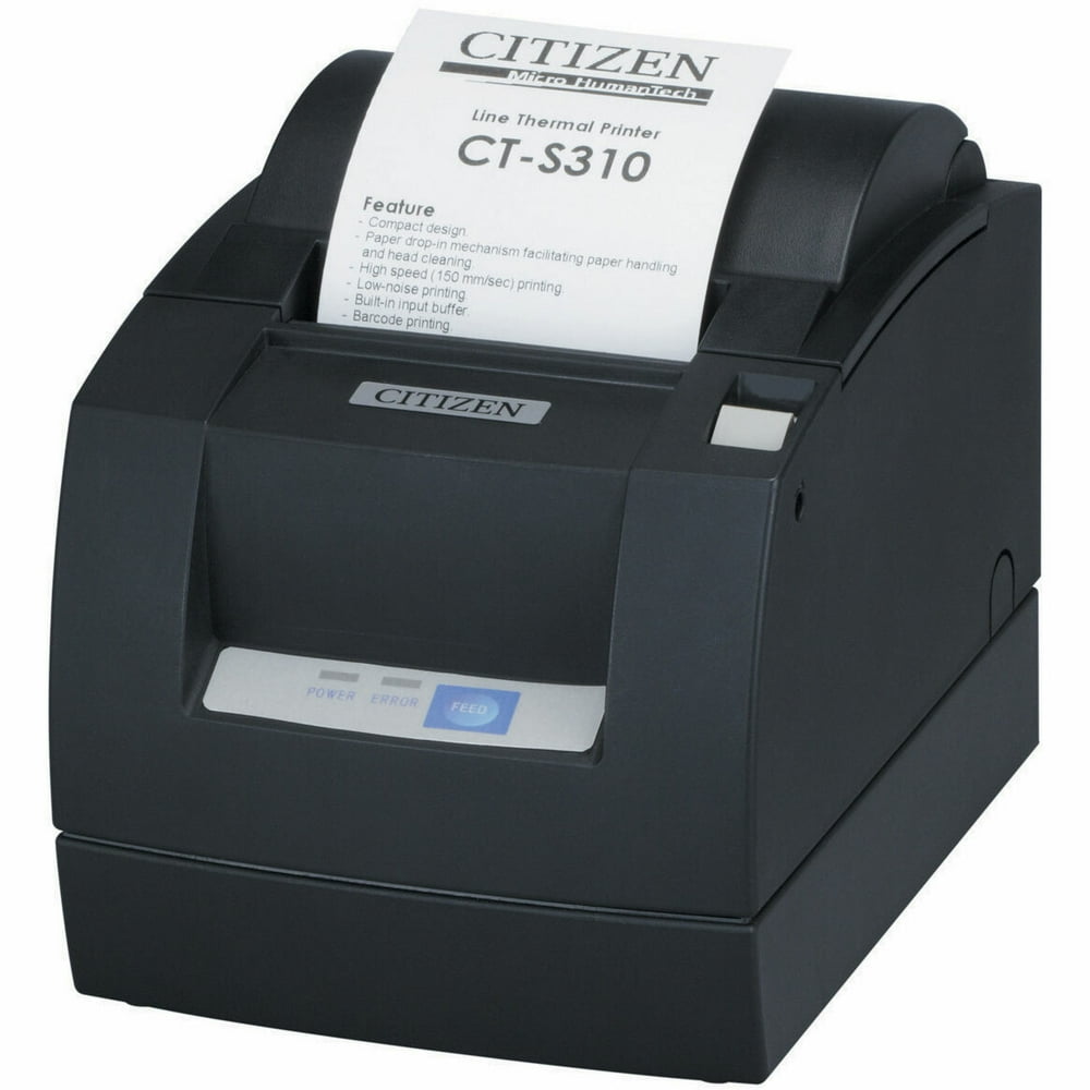 Citizen CT-S310II Direct Thermal Printer, Monochrome, Black, Desktop ...