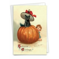 NobleWorks Funny Halloween Greeting Card with 5 x 7 Inch Envelope (1 ...