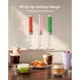 Rechargeable Milk Frother with Stepless Speed Control, Handheld ...