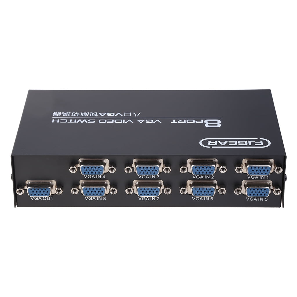 GENEMA 8 Port VGA Switch Video Switcher Box 1920*1440 250MHz 8 in 1 out ...