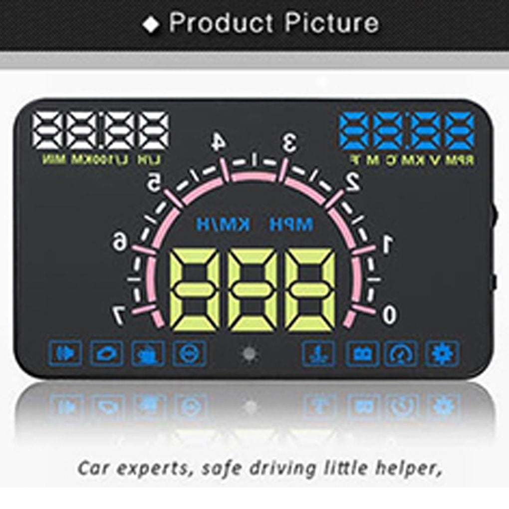 Buy DTOWER E350 5.8 Digital HUD OBD2 Head Up Display Car Engine Speed Projector Vehicle ...