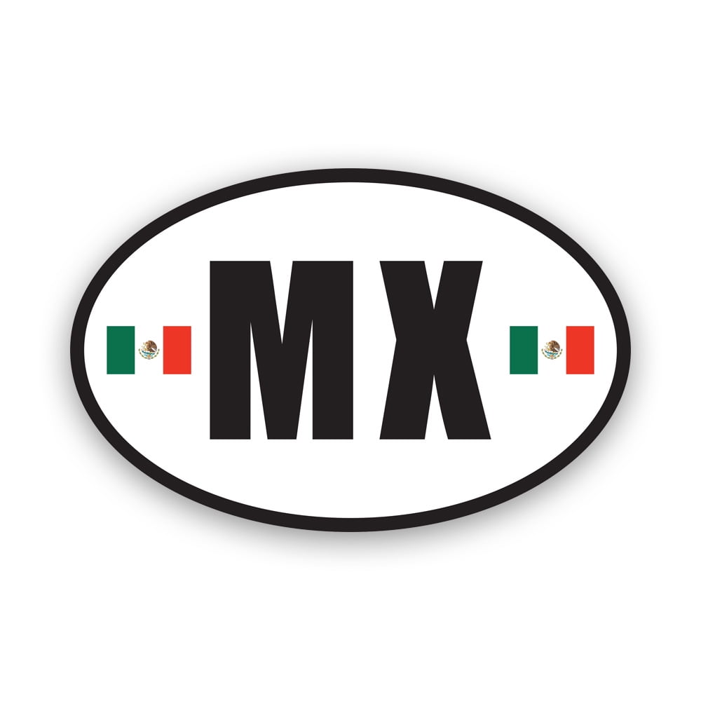 Mexico Oval Sticker Decal - Self Adhesive Vinyl - Weatherproof - Made ...