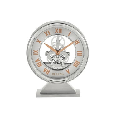 Bulova Decorative Table Top Gold Analog U-Shape Mantel Clock with Brass ...