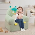 2 in 1 Folding Childrens Sofa Backrest Armchair Comfy Cartoon Lazy ...