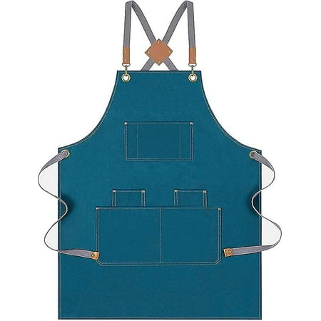 Cotton Chef Apron, Back Cross Adjustable Bulk Bib Apron, Multi ...