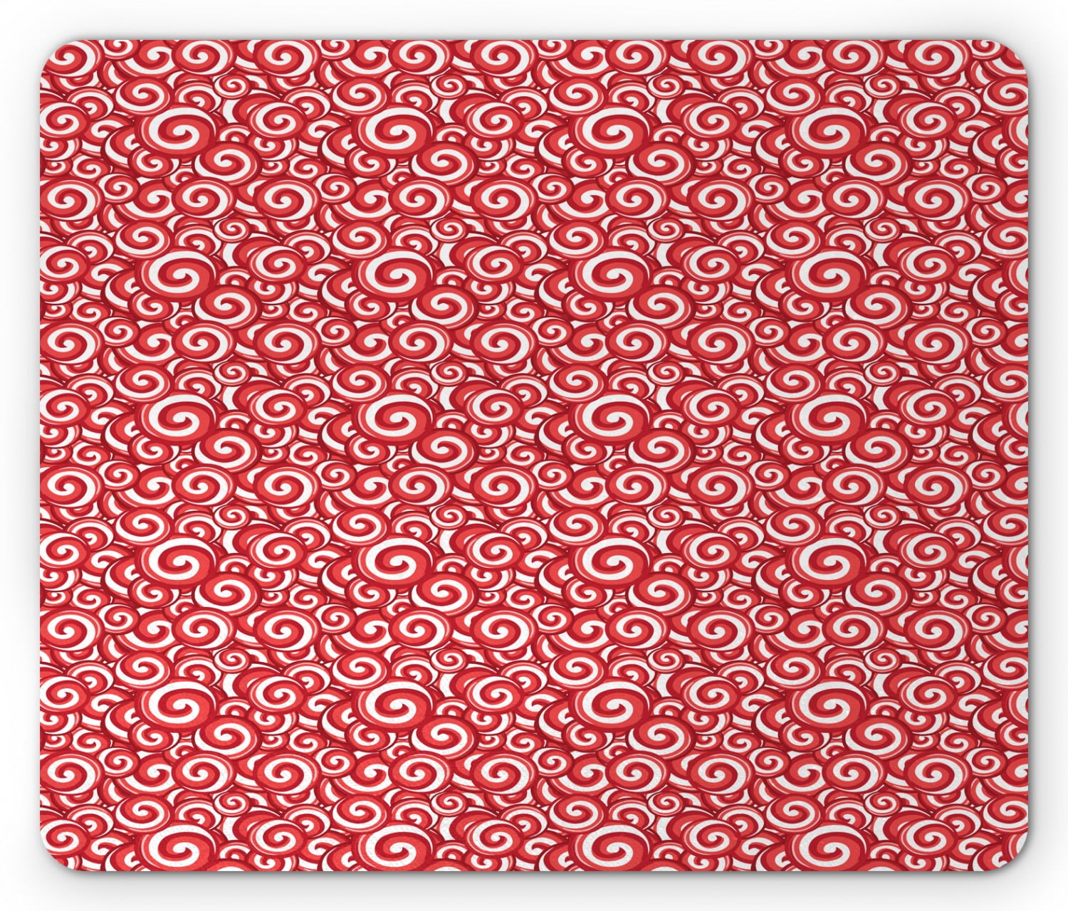 Candy Mouse Pad, Spiral Motifs Pattern with Doodle Style Christmas ...