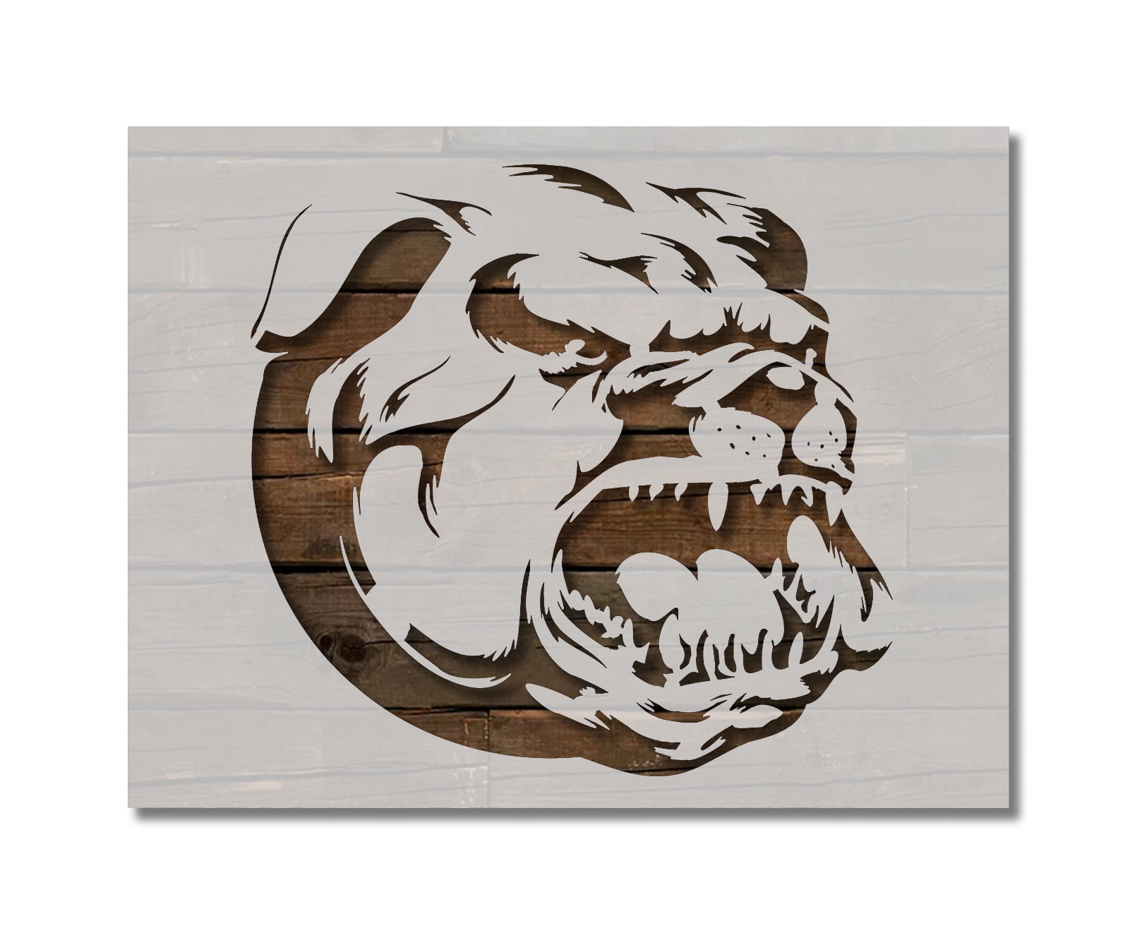 Bull Dog Head Stencil Template Reusable 8.5 x 11 Inches for Painting on ...