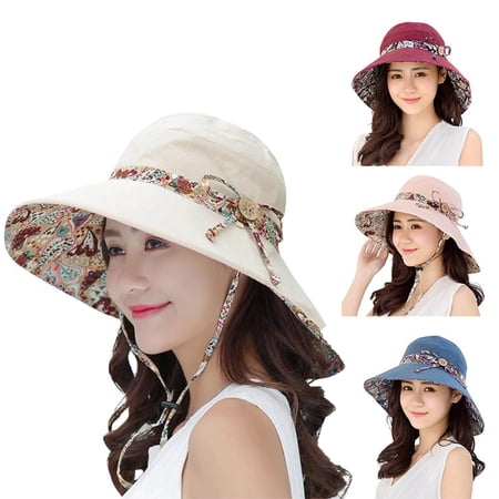 Sun Hats For Women Packable Sun Hat Wide UV Protection Beach Sun Cap ...