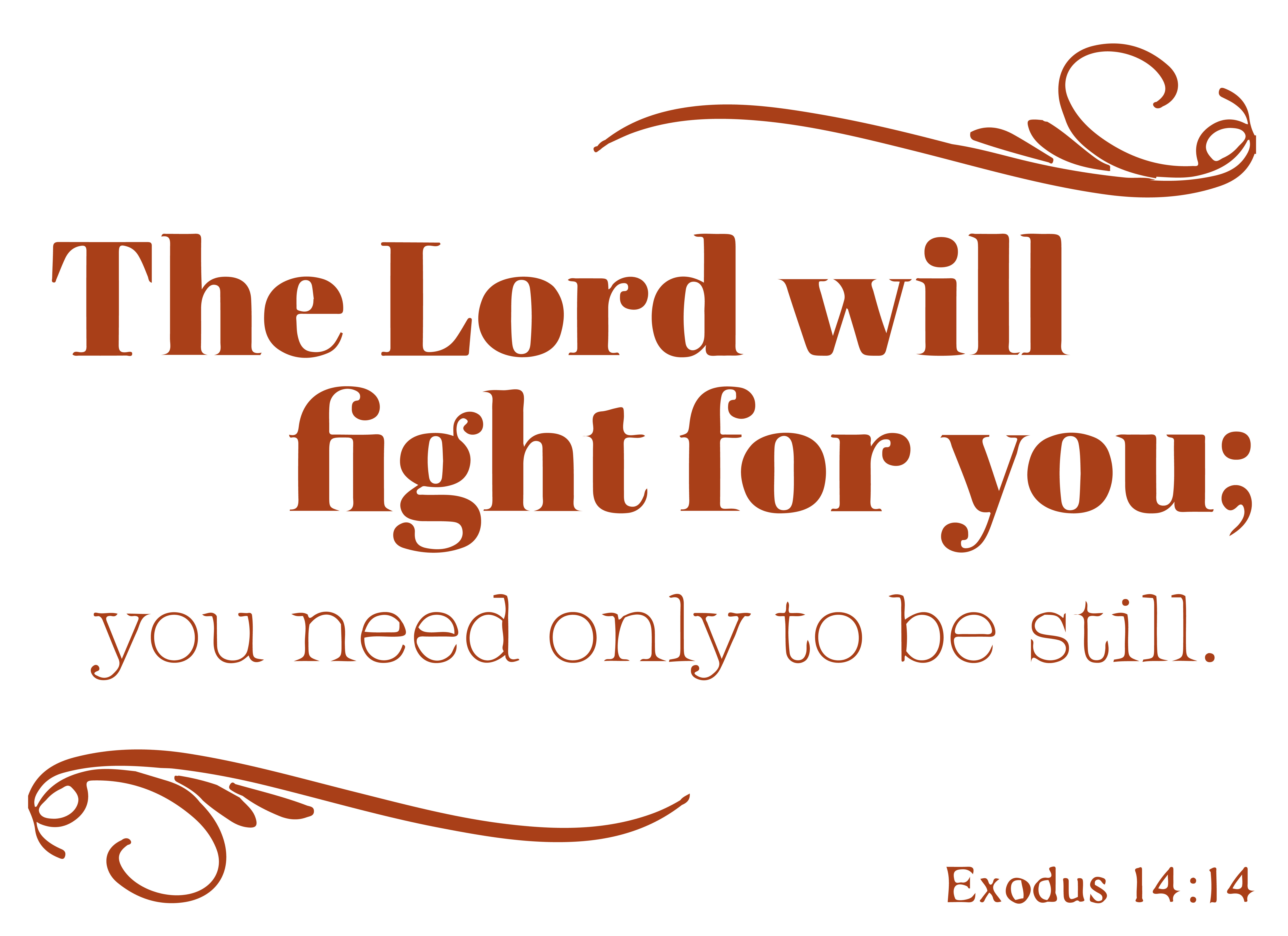 Exodus 14:14 The lord will fight for you; youâ ¦ Vinyl Decal Sticker ...