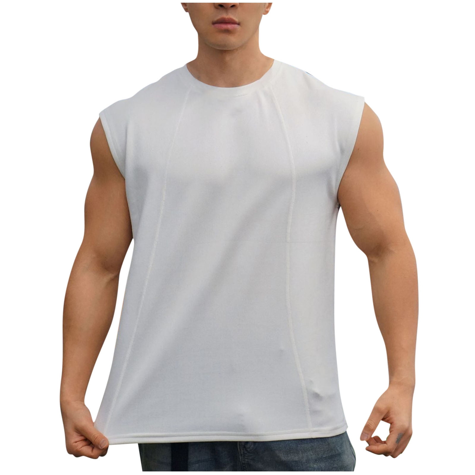Click here for Mrzvby Workout Tank Tops For Men Wide Shoulder Sle... prices