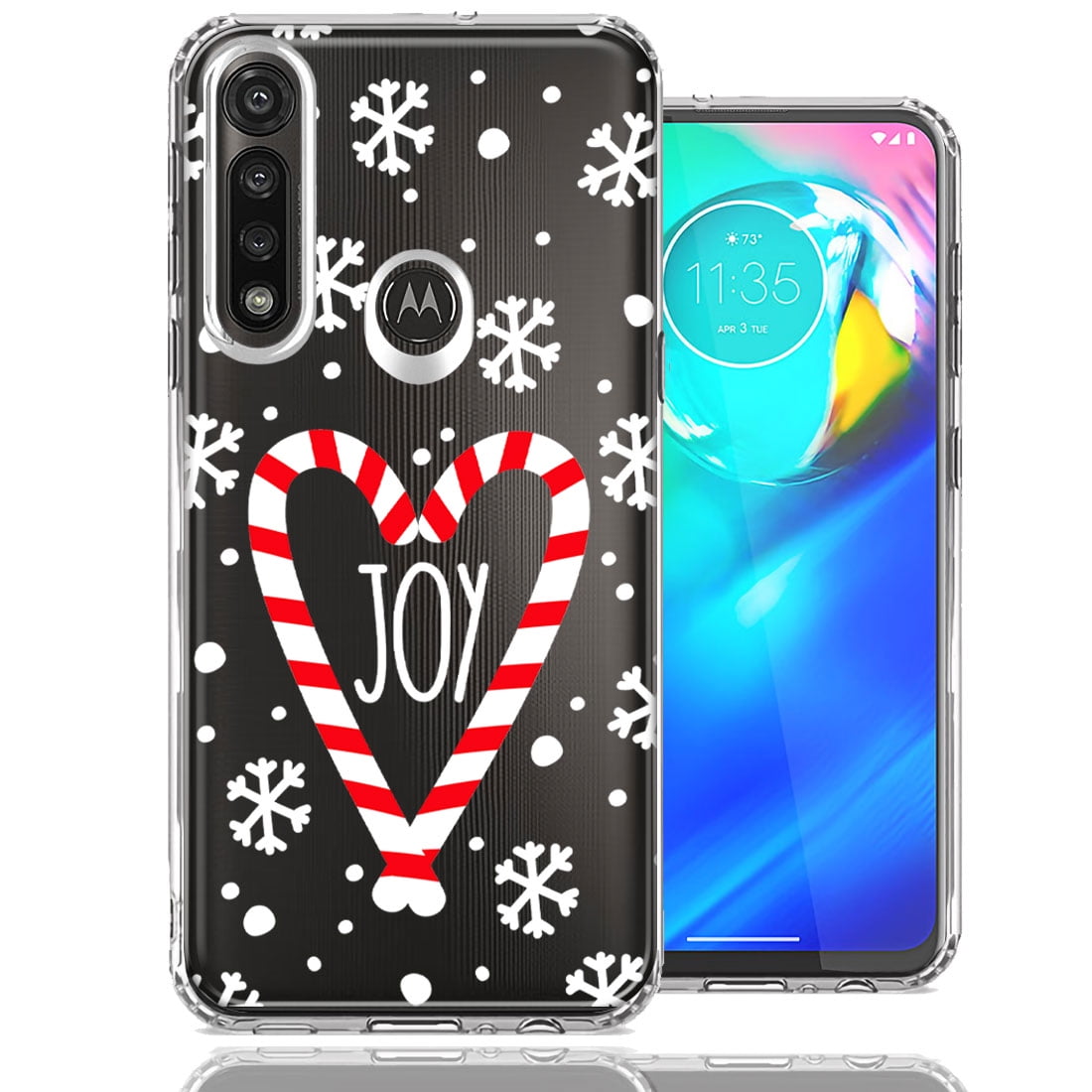 MUNDAZE Motorola Moto G Power Winter Joy Snow Peppermint Candy Cane ...