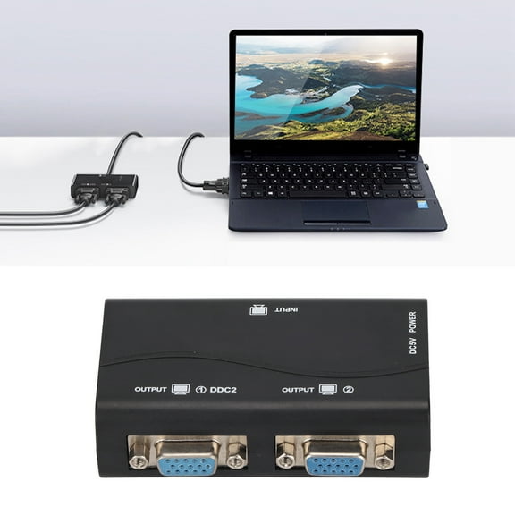 2-Port VGA Splitter High Resolution Splitter for Multi-Media Conference ...