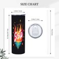 20 oz Stainless Steel Insulated Tumbler - Vibrant Flame Design with ...