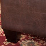 Noble House Logan Chocolate Brown Bonded Leather Storage Ottoman ...