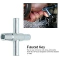 Cross Key Tool, 45 Steel Four Way Service Utility Key, Silver Bathroom ...