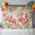Summer Flamingo Backdrop for Photography, Boho Red Tropical Animals ...