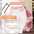 6.5FT Round Backdrop Stand Circle Balloon Arch Frame Double Metal Arch ...