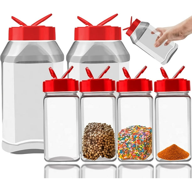2 Pack 28oz / 800ml Seasoning Shakers and 4 Pack 9oz / 250ml Seasoning ...