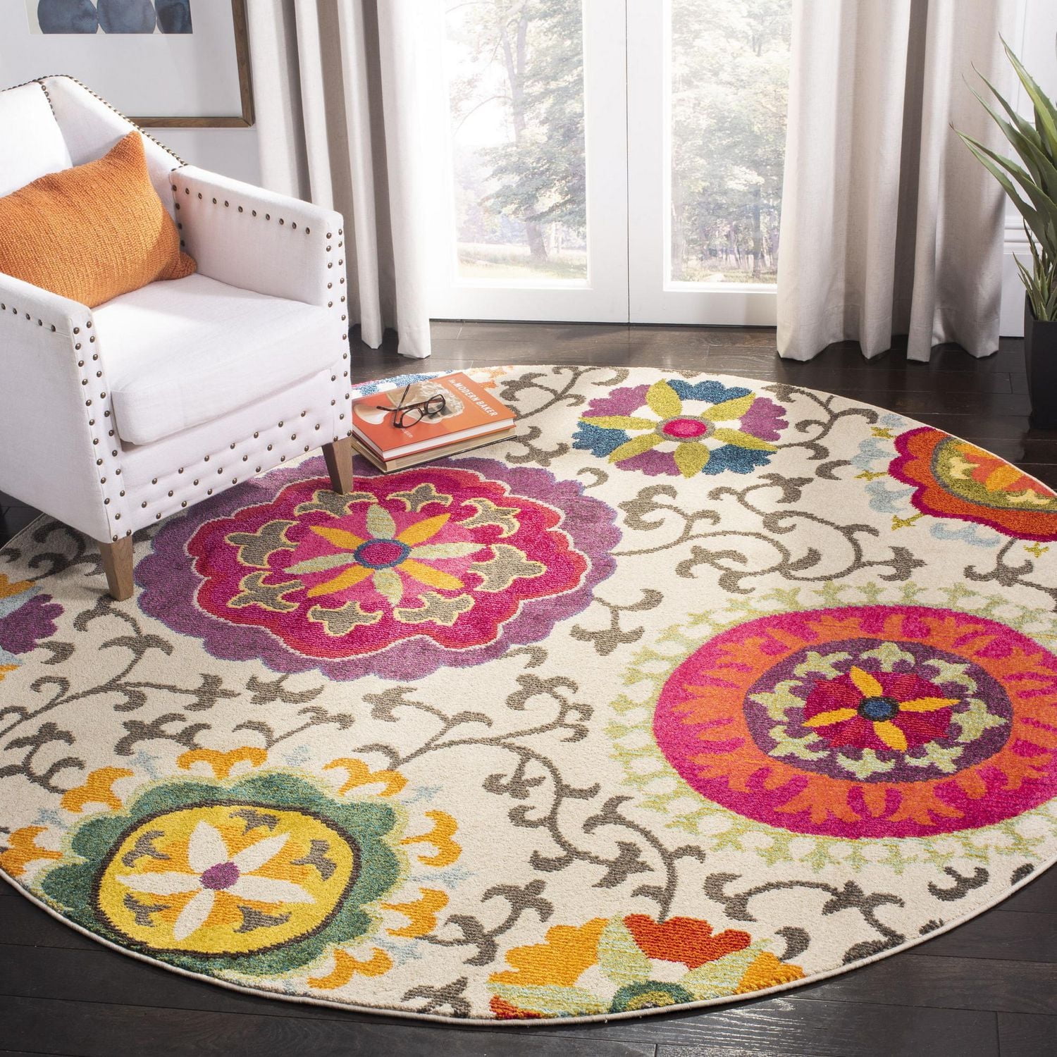 Click here for Safavieh Monaco Savannah Floral Area Rug 5 X 5 Rou... prices