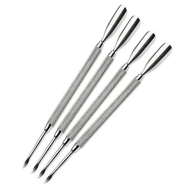 Professional Stainless Steel Spoon Cuticle Pusher Remover Cleaner Nail ...