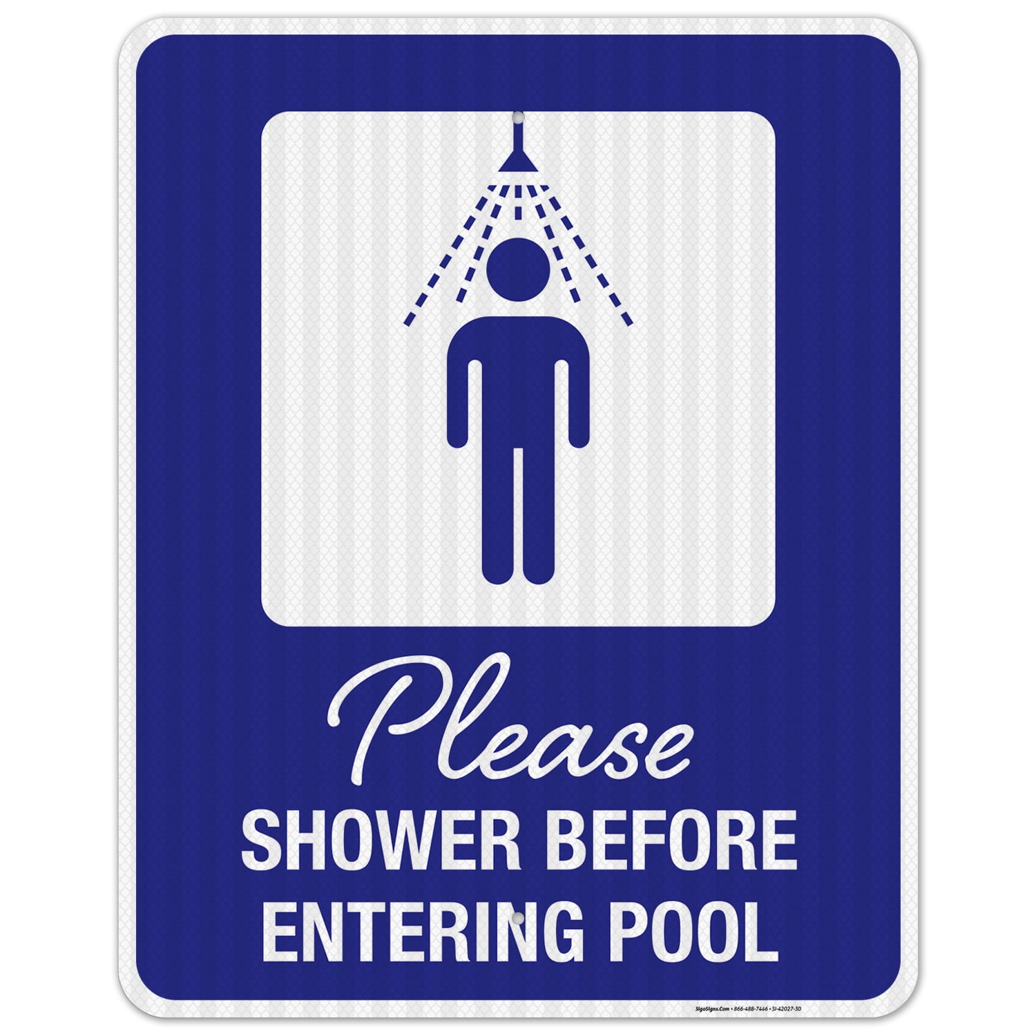 Please Shower Before Entering Pool Sign, Pool Sign, - Walmart.com