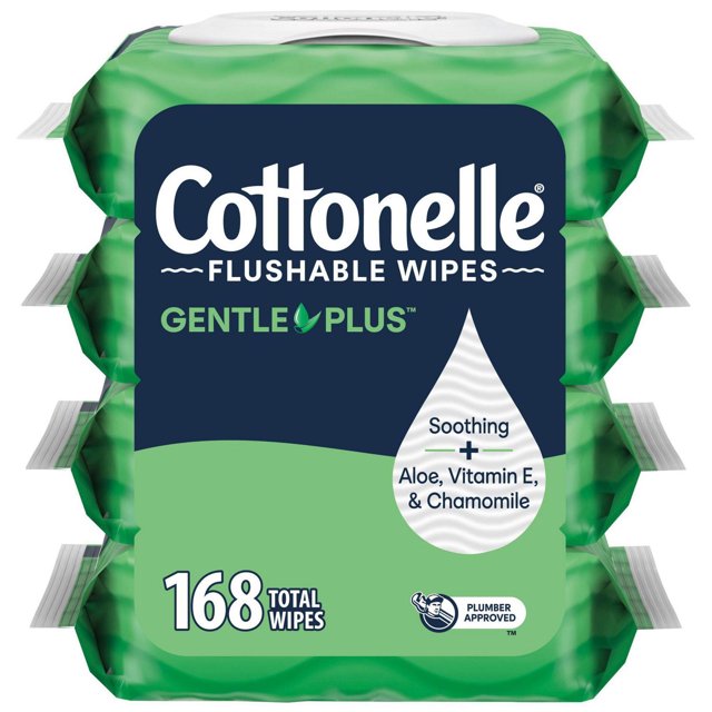 Cottonelle GentlePlus Flushable Wet Wipes with Aloe & Vitamin E - 4 ...