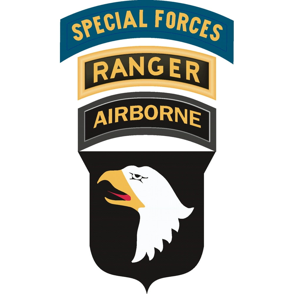 3.8 Inch 101st Airborne Ranger Special Forces Decal Sticker - Walmart ...