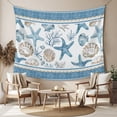 Blue Coastal Nautical Large Tapestry for Bedroom Wall Hanging Tapestry ...