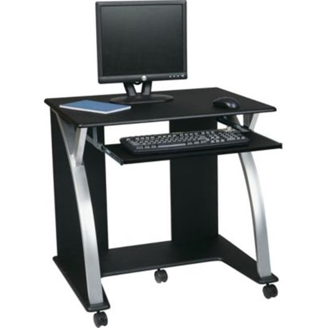 Avenue 6 Office Star SAT117 Computer Cart - Black with Silver - Walmart.com