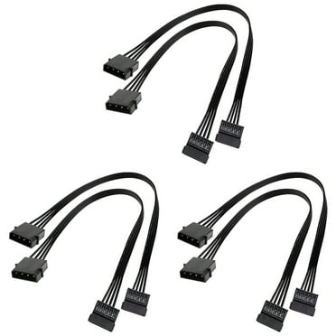 Kentek 6 Inch IN 5.25" Molex to Right-Angled SATA Power Cable Cord 26 ...
