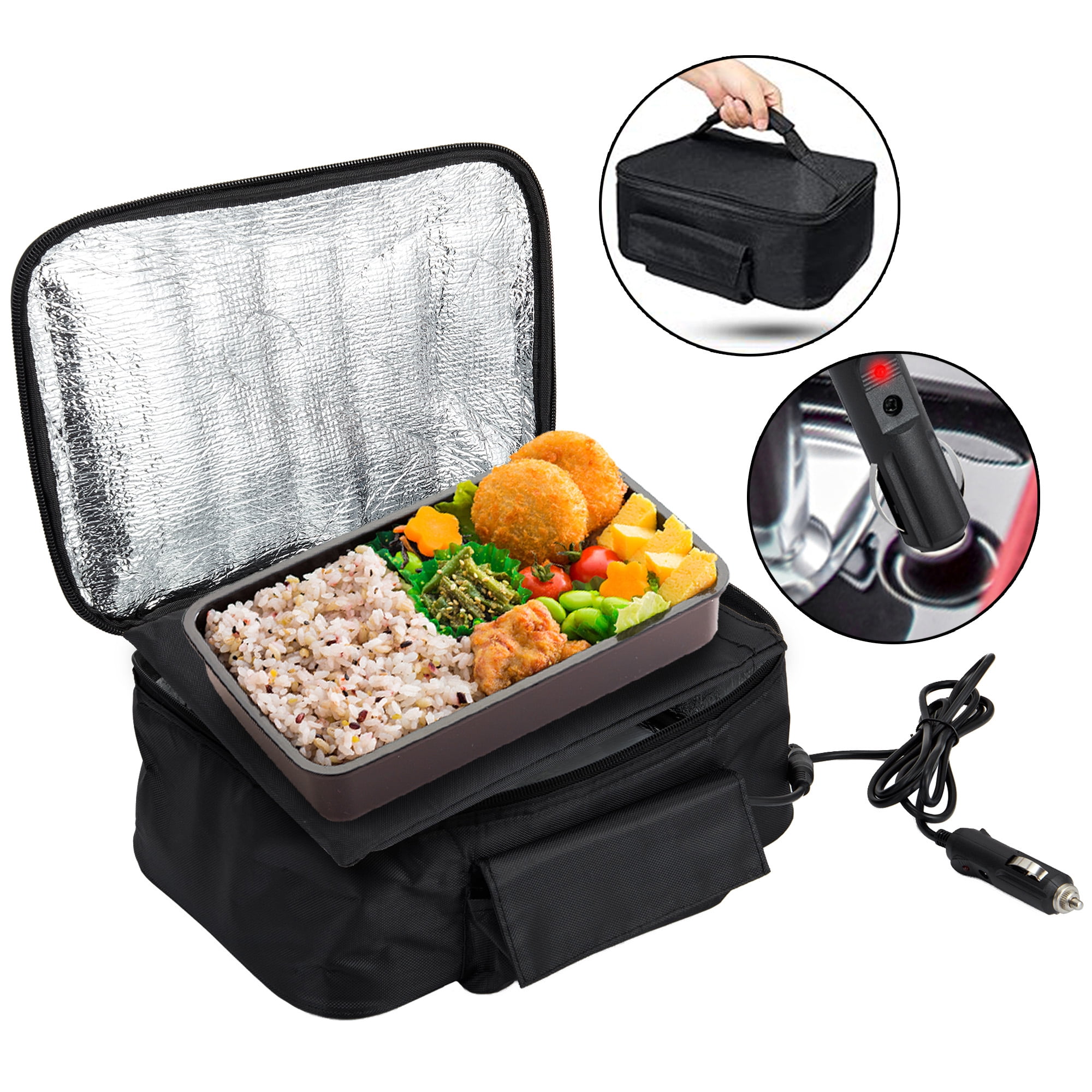 SAYFUT Heating Lunch Box - Electric Insulated Lunch Box Food Warmer ...