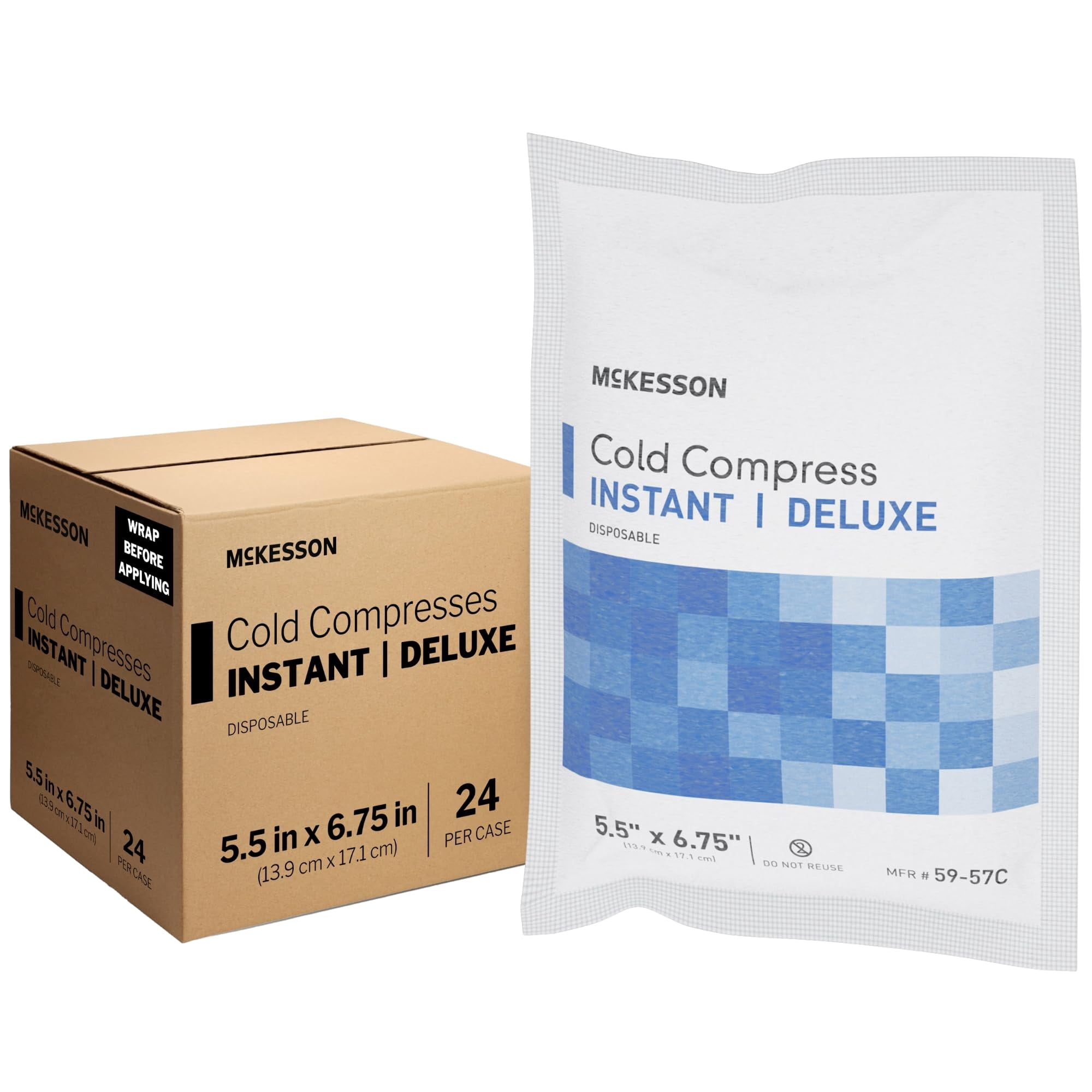 Compresa fría McKesson Instant Deluxe, 14 x 17 cm, 24 unidades ...