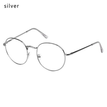 Zhaomeidaxi Metal Frame Round Glasses Oversized Clear Lens Glasses ...