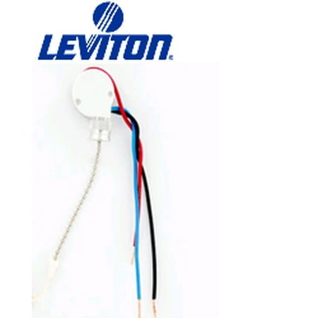 Leviton 1691-50 Pull Chain Switch, Three Speed, Four Position, White ...