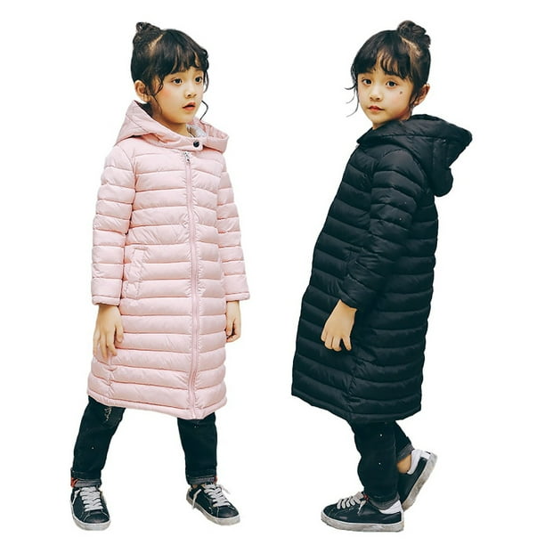 BULLPIANO Big Boy Girl and Todder Long Light-Weight Hooded Puffer Coat Warm Winter Jacket ...