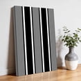 Black White Stripes Canvas Wall Art for Living Room, Lines Modern ...