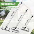 1 Heavy Duty 16-Tine Bow Rake with Adjustable Stainless Steel Handle ...
