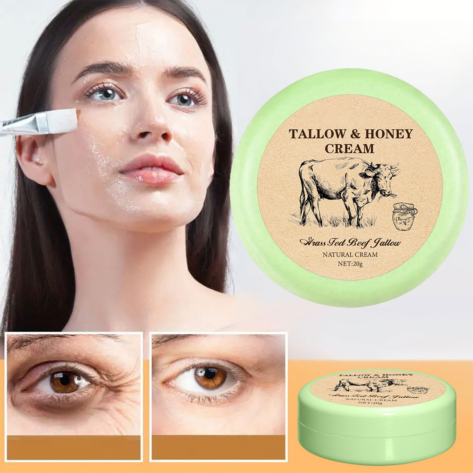 Puntoco Crema de sebo de res de 20 g: nutritiva e hidratante para el ...