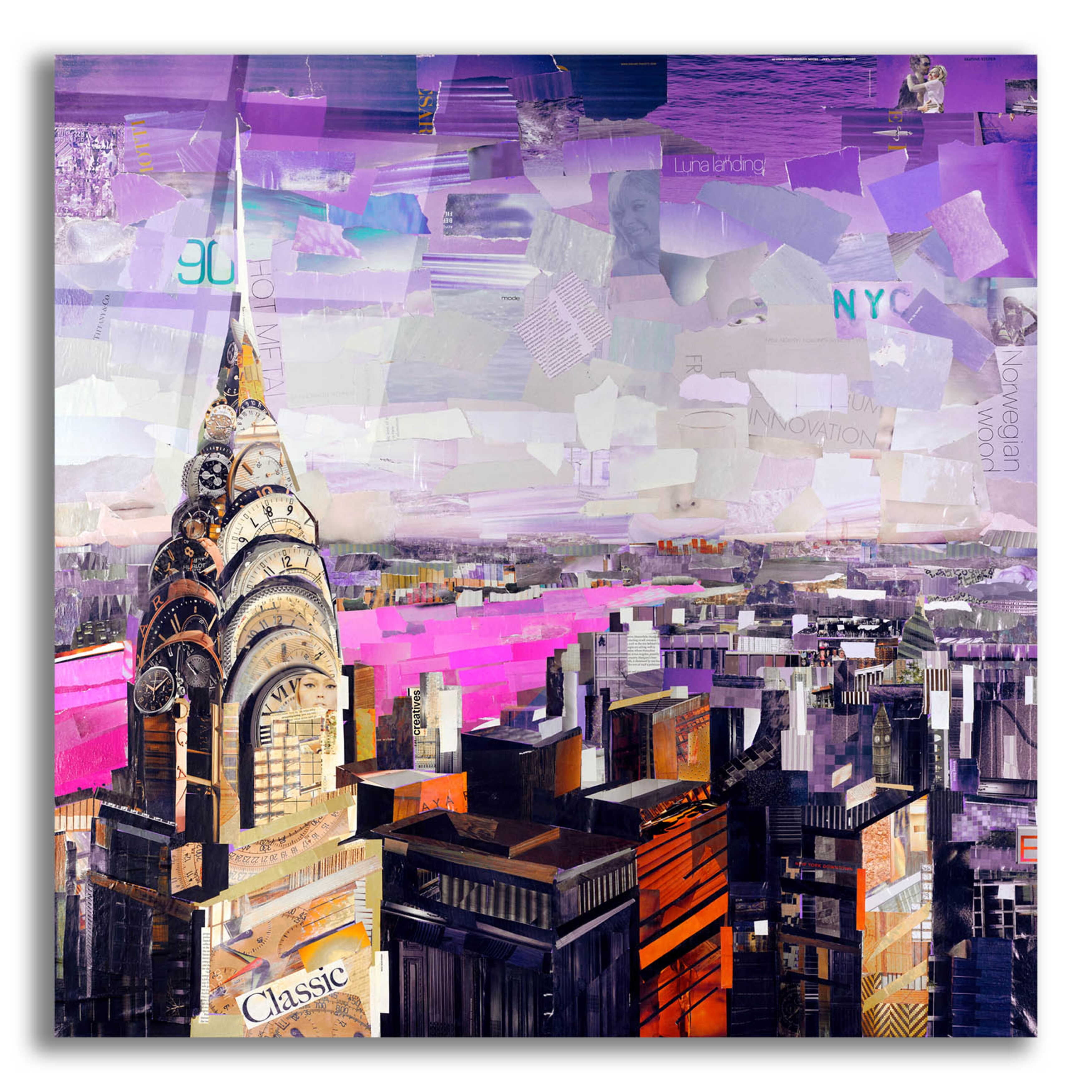 Epic Art 'Chrysler View' by Grey, Acrylic Glass Wall Art, 12"x12 ...