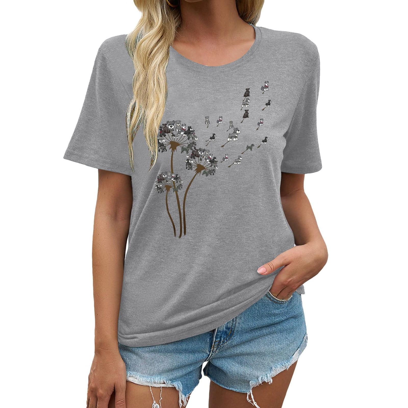 Click here for Fgnfyis Womens Casual Short Sleeve T Shirt Loose F... prices