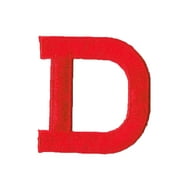 Alphabet Letter - N - Color Red - 2" Block Style - Iron On Embroidered ...