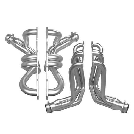 68238 Silver Matte Ceramic-Metallic Long Tube Racing Exhaust Headers ...